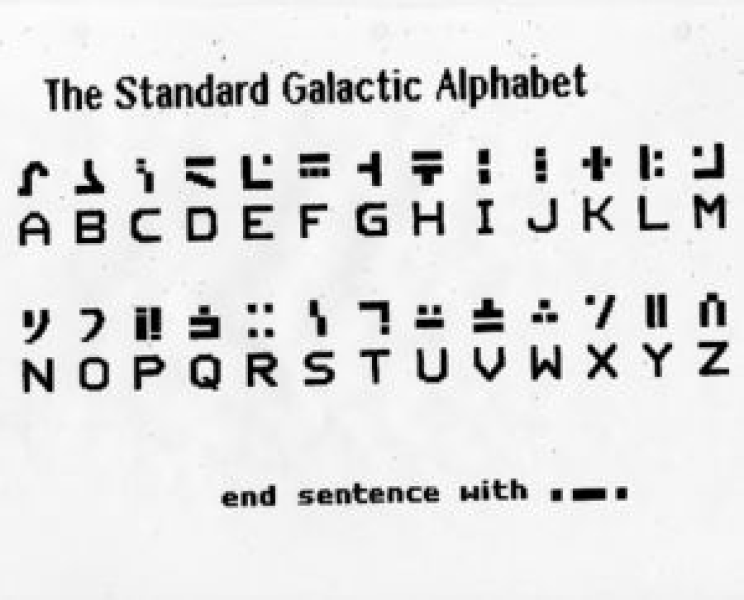 Standard Galactic Alphabet Hand Font · 1001 Fonts