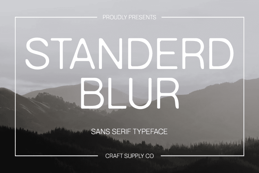 Standerd Blur Demo Font · 1001 Fonts