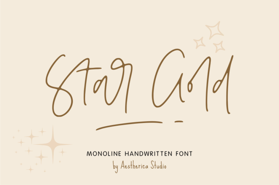 Star Gold Font · 1001 Fonts