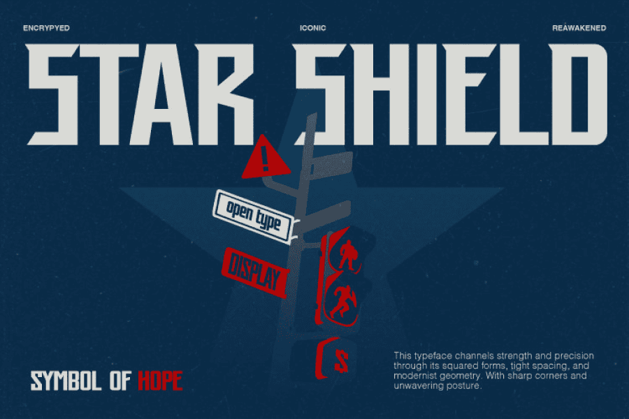Star Shield Font · 1001 Fonts
