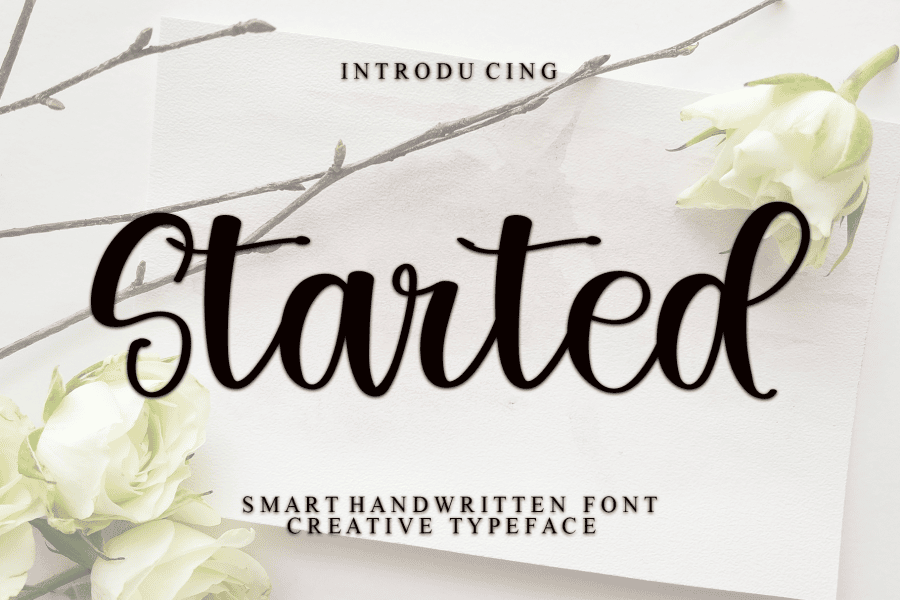 Started Font · 1001 Fonts Started Font · 1001 Fonts