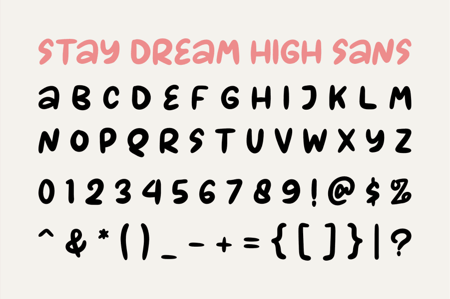 Stay Dream High Free Font · 1001 Fonts