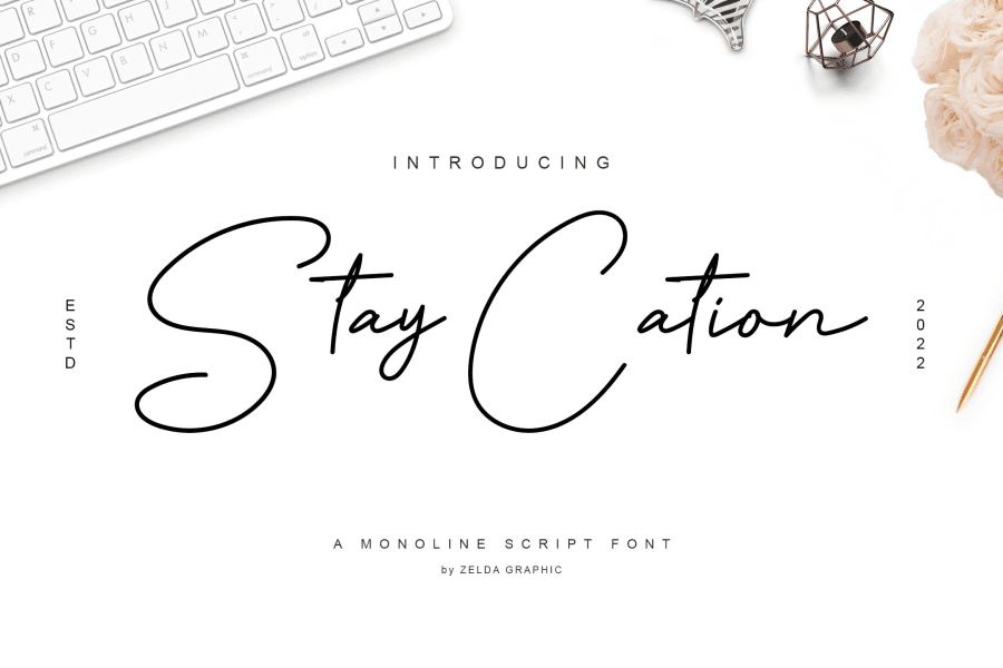 Staycation Font · 1001 Fonts
