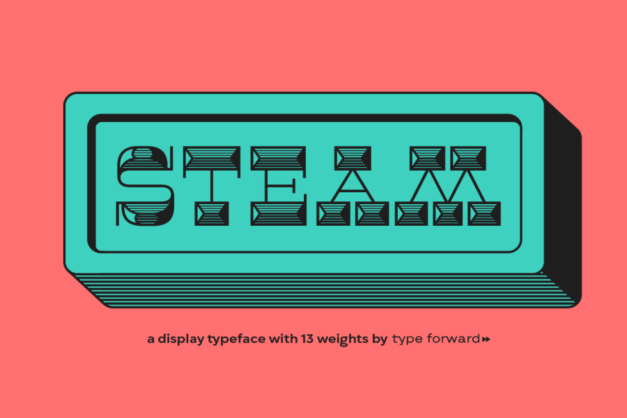 Steam Font · 1001 Fonts