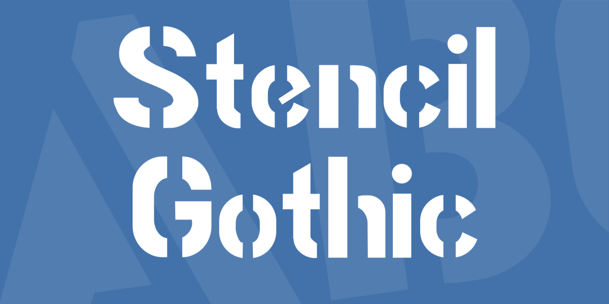 Stencil Gothic Font · 1001 Fonts