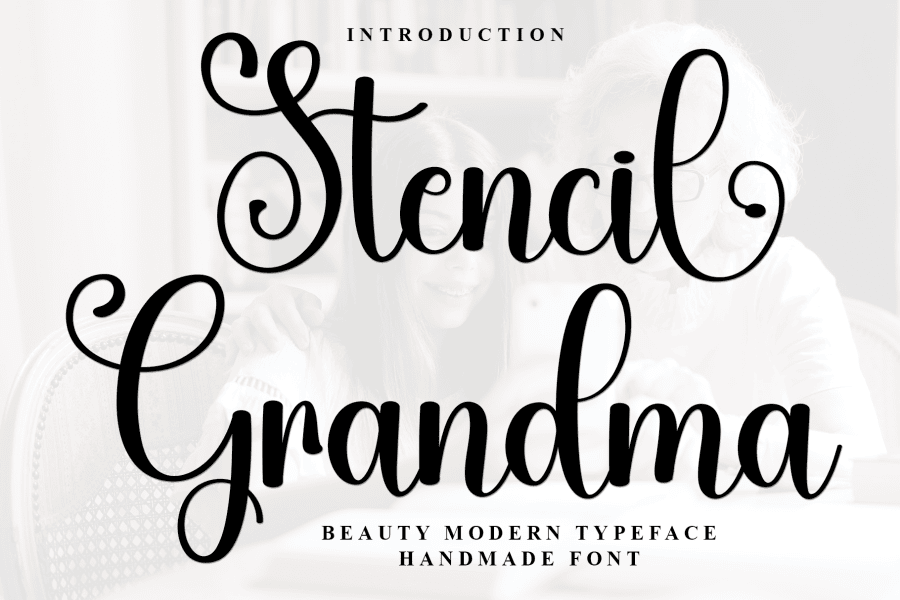 Stencil Grandma Font · 1001 Fonts