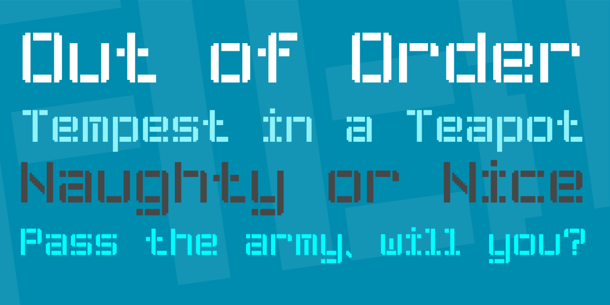 Stencil Pixel-7 Font · 1001 Fonts