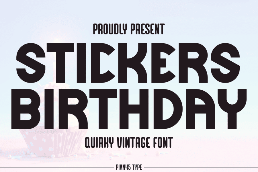 Stickers Birthday Font · 1001 Fonts