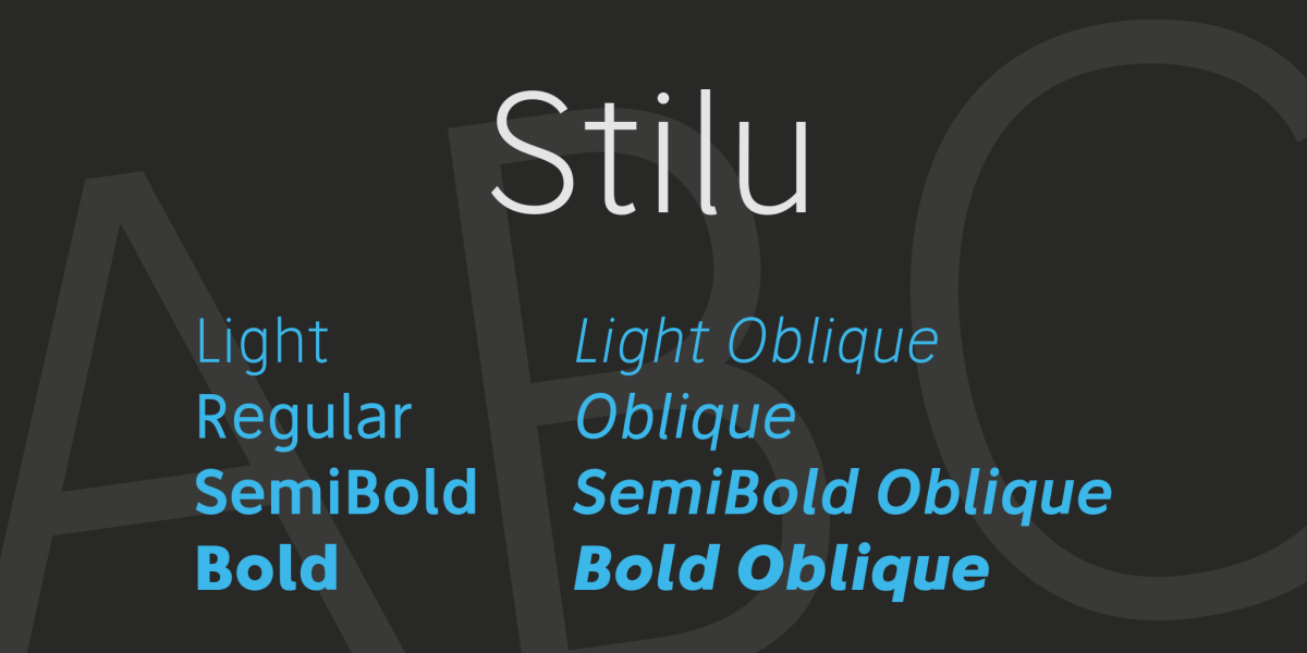 Stilu Font Family · 1001 Fonts
