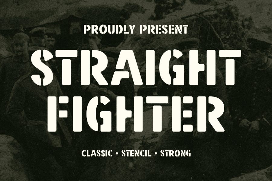 Straight Fighter Font · 1001 Fonts