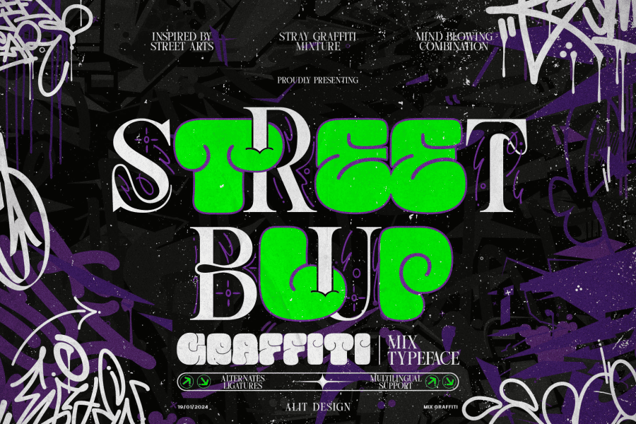 Street Blup Font · 1001 Fonts