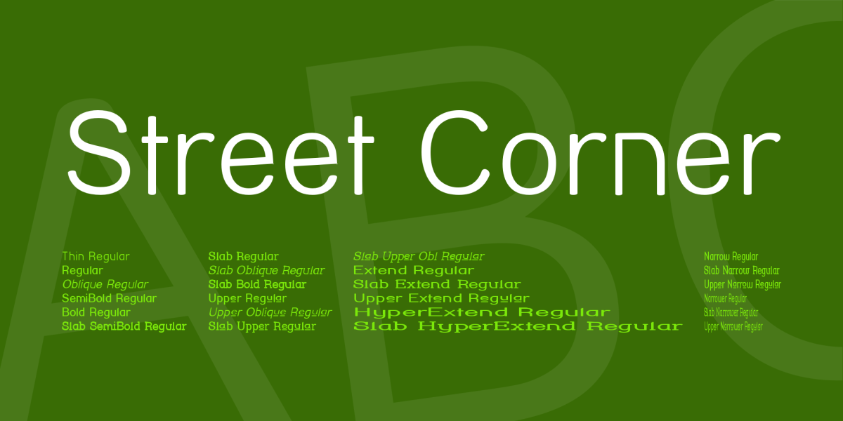 Street Corner Font Family · 1001 Fonts