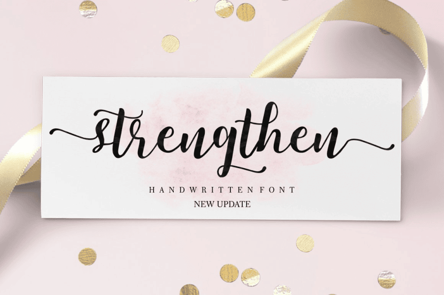 Strengthen Script Font · 1001 Fonts