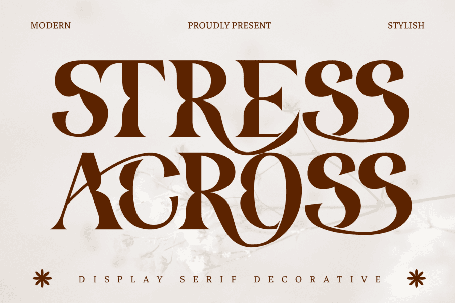 Stress Across Demo Font · 1001 Fonts