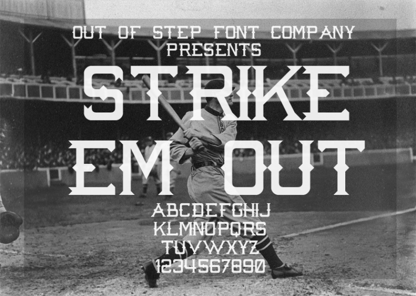 Strike 'Em Out Font · 1001 Fonts