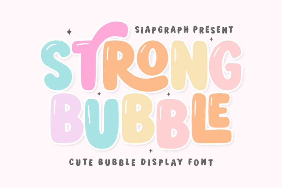 Strong Bubble Font · 1001 Fonts