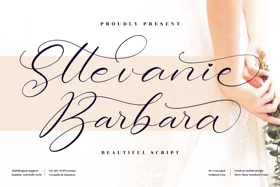 Sttevanie Barbara Font Family · 1001 Fonts