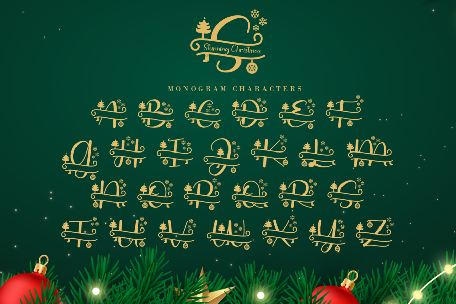 Stunning Christmas Monogram Font · 1001 Fonts