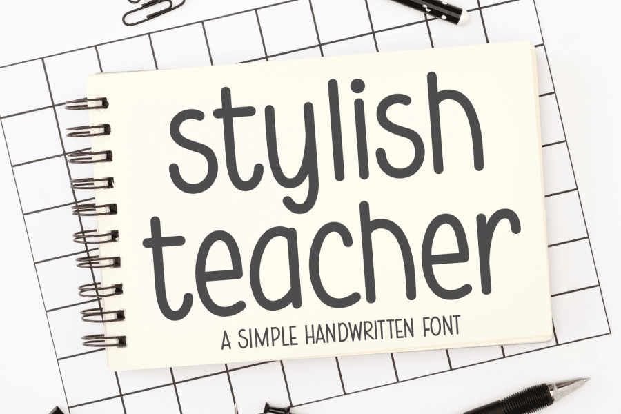 Stylish Teacher Font · 1001 Fonts