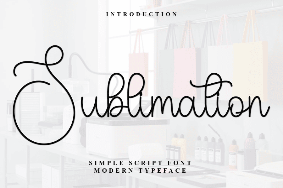 Sublimation Printing Font · 1001 Fonts