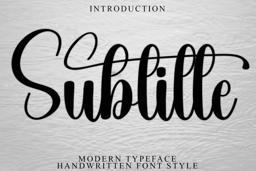 Subtitle Font · 1001 Fonts