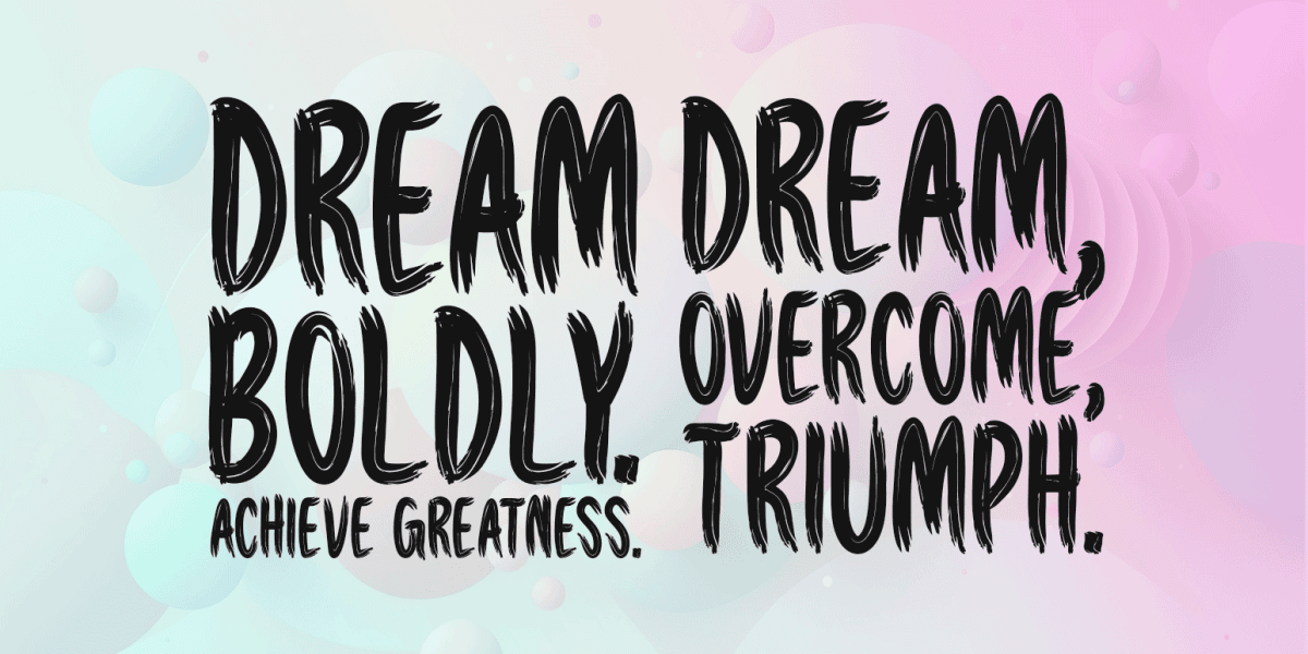 Success Follows Dreams Font · 1001 Fonts