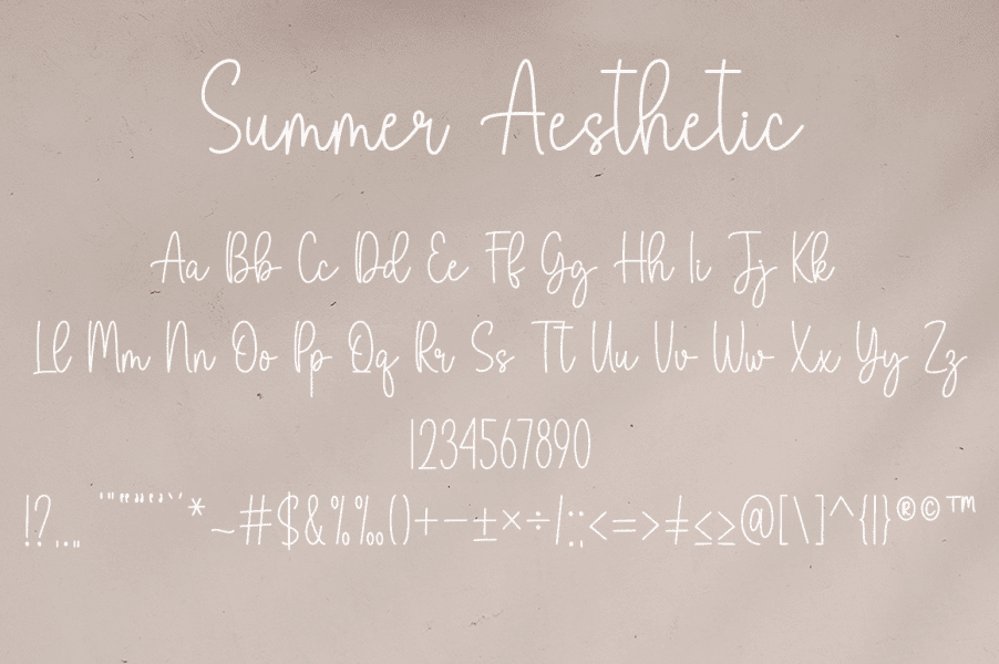 Summer Aesthetic Font · 1001 Fonts