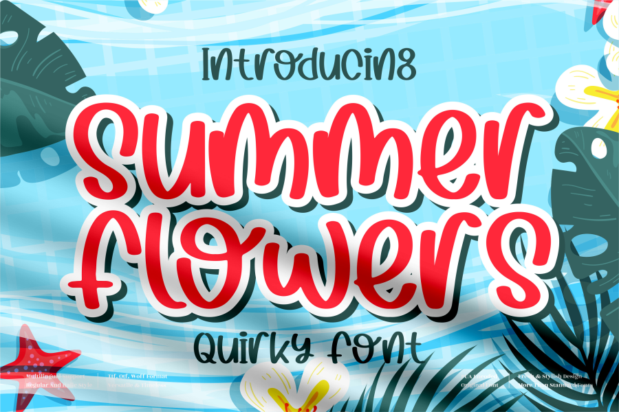 Summer Flowers Font Family · 1001 Fonts