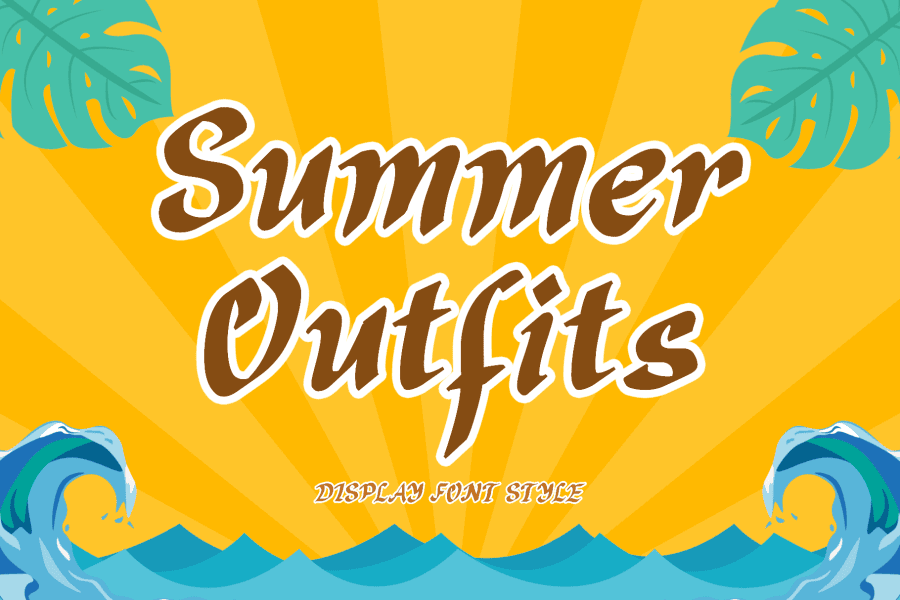 Summer Outfit Demo Font · 1001 Fonts