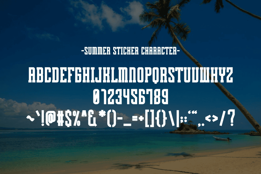 Summer Sticker Font · 1001 Fonts