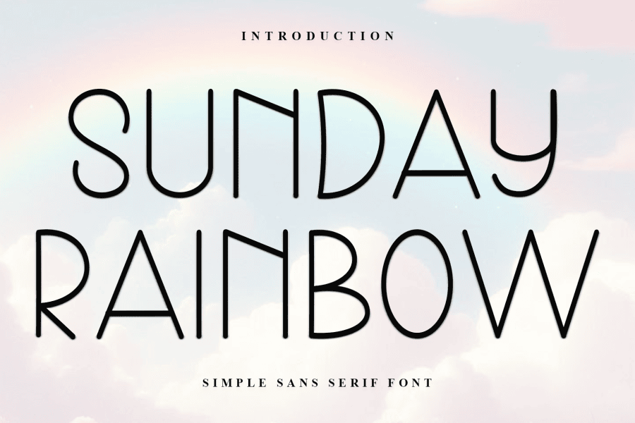 Sunday Rainbow Font · 1001 Fonts