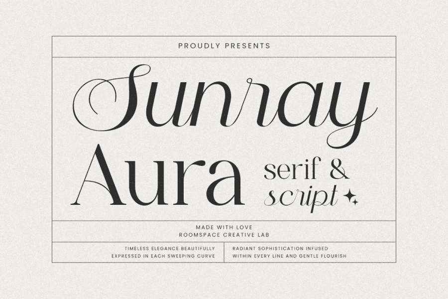 Sunray Aura Font Family · 1001 Fonts