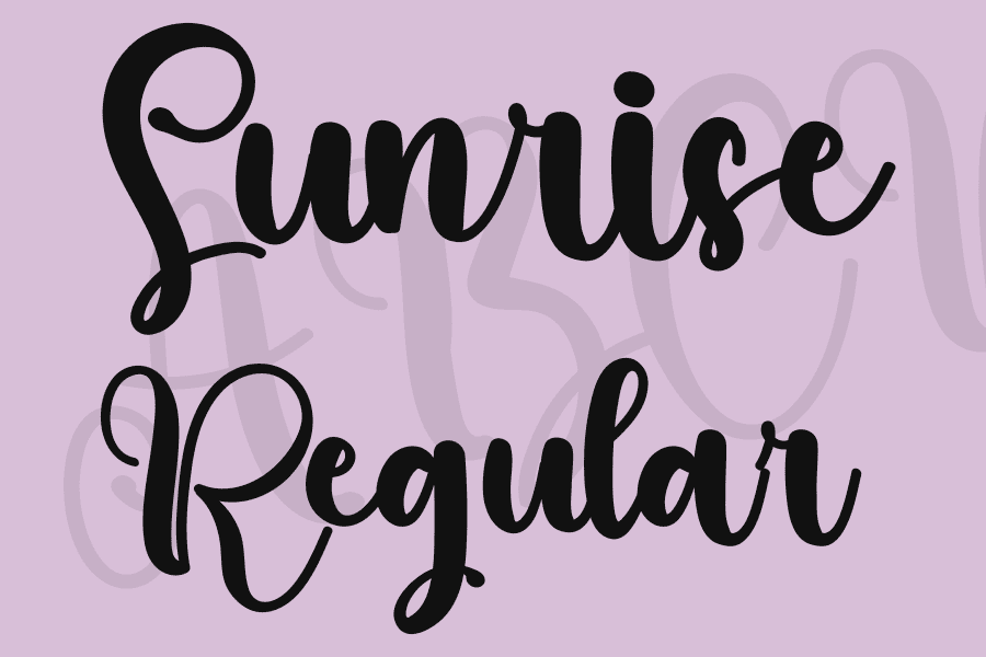 Sunrise Font · 1001 Fonts