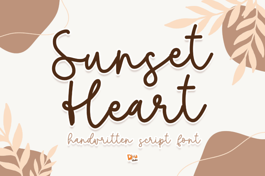 Sunset Heart Font · 1001 Fonts