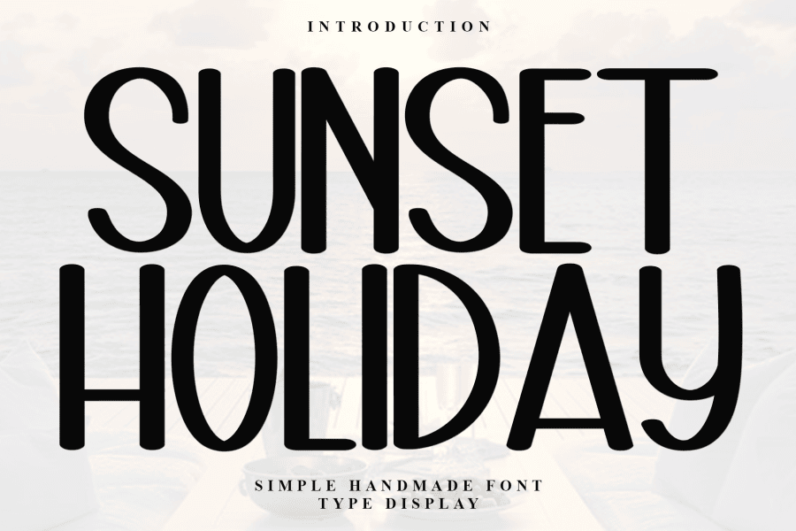 Sunset Holiday Font · 1001 Fonts