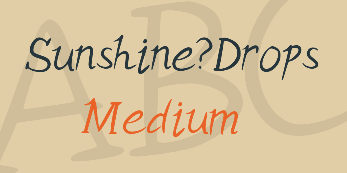 Sunshine_Drops Font · 1001 Fonts