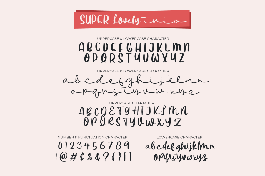 Super Lovely Trio Font · 1001 Fonts
