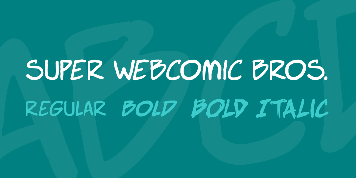 Super Webcomic Bros. Font Family · 1001 Fonts