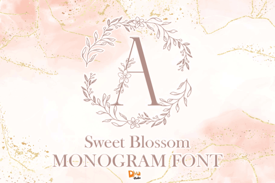 Sweet Blossom Monogram Font · 1001 Fonts