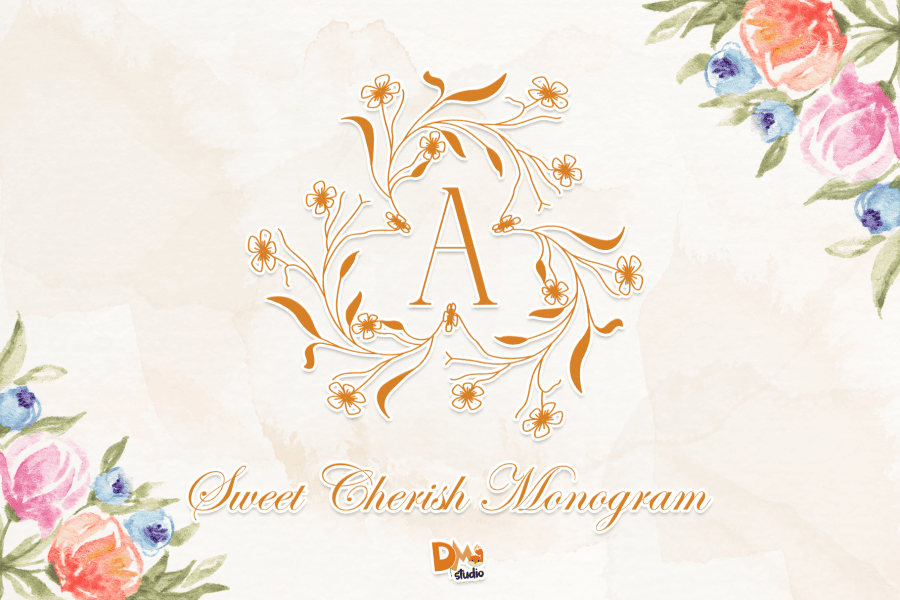 Sweet Cherish Monogram Font · 1001 Fonts