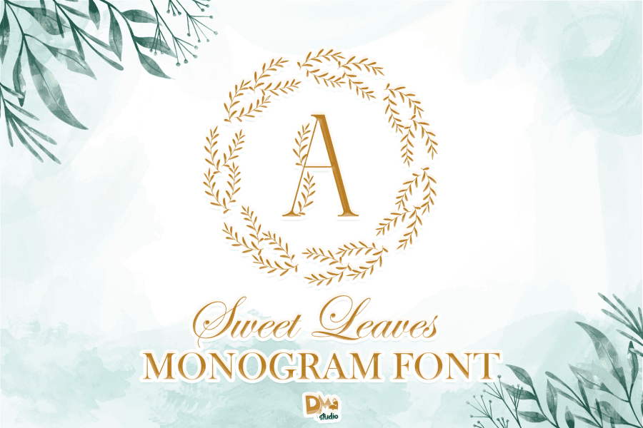 Sweet Leaves Monogram Font · 1001 Fonts