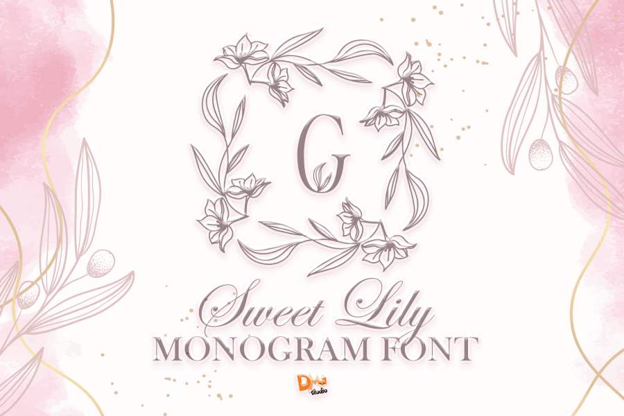 Sweet Lily Monogram Font · 1001 Fonts