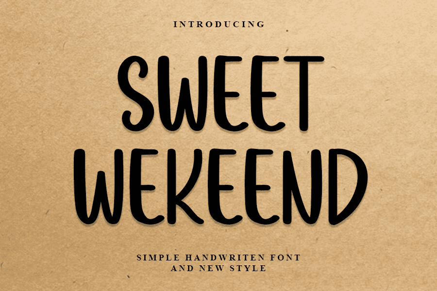 Sweet Weekend Font · 1001 Fonts