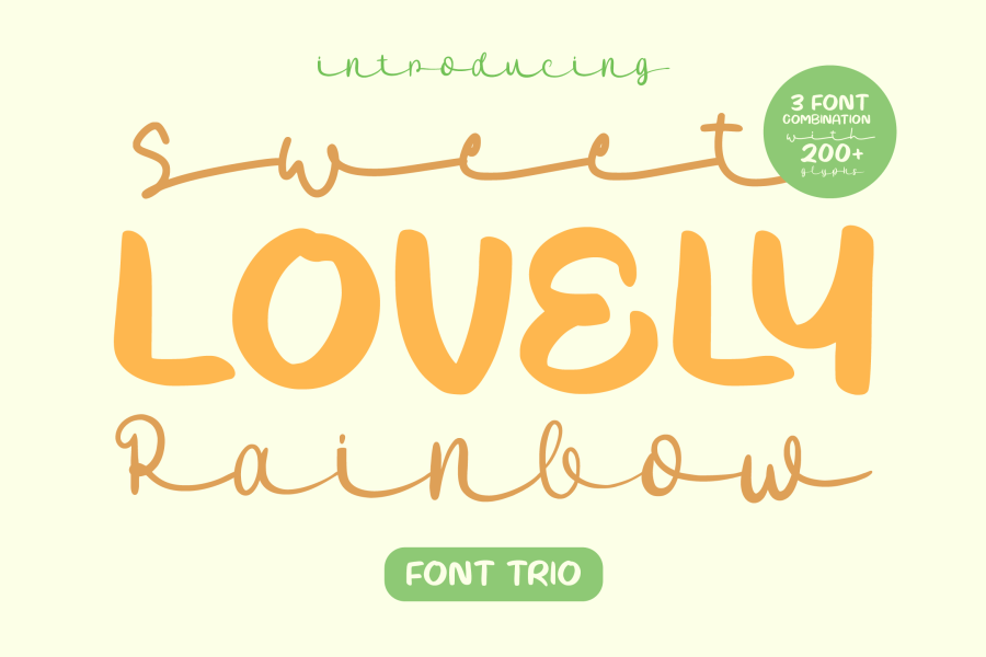 SweetLovelyRainbowOne Font · 1001 Fonts