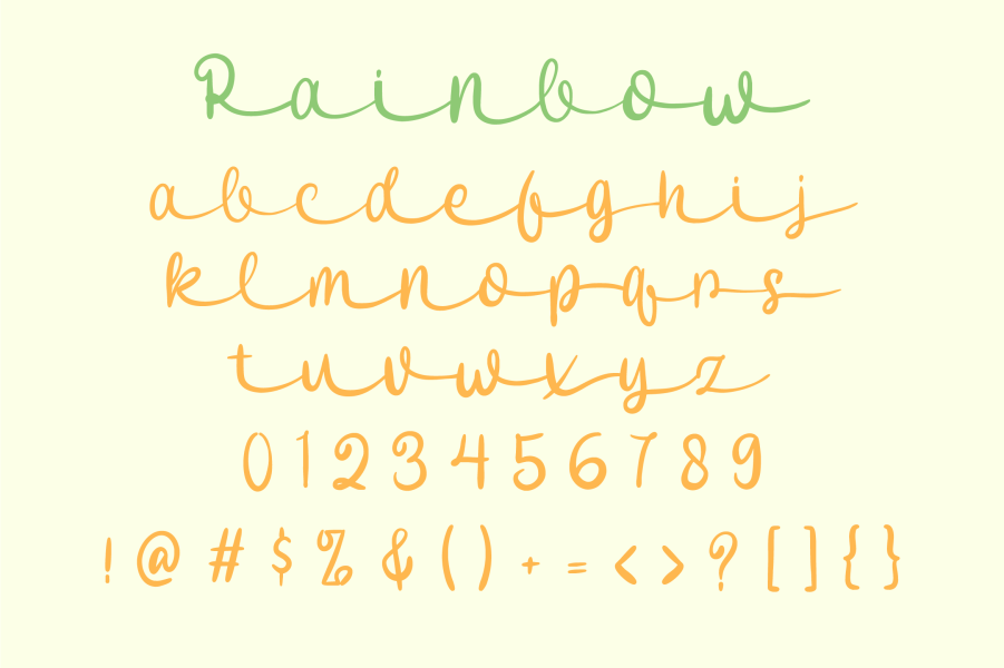 SweetLovelyRainbowOne Font · 1001 Fonts