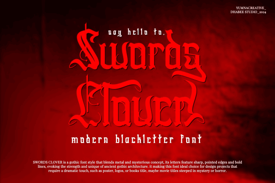 Swords Clover Font · 1001 Fonts