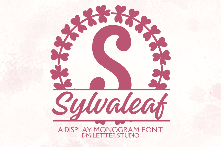 1 Free Stationary, Wreath Split Monogram Font · 1001 Fonts
