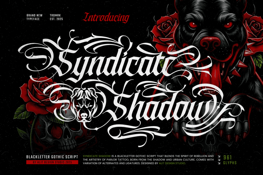 1 Free Syndicate Shadow Font · 1001 Fonts