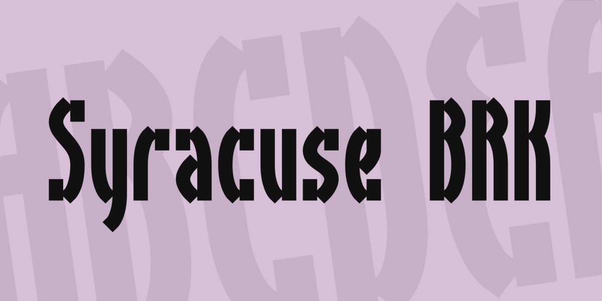 Syracuse BRK Font · 1001 Fonts