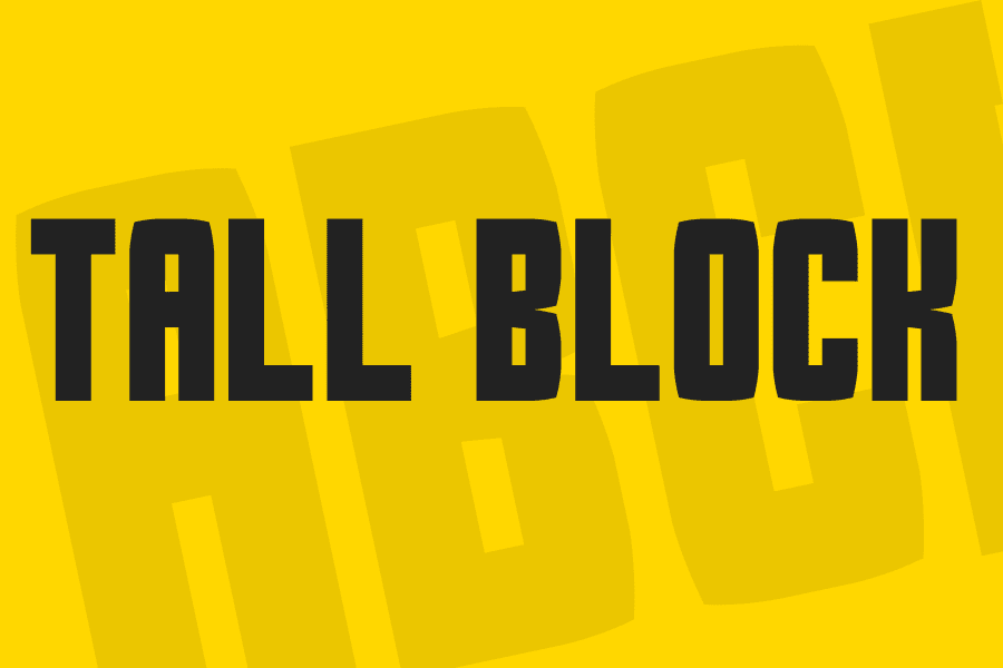 Tall Block Font · 1001 Fonts